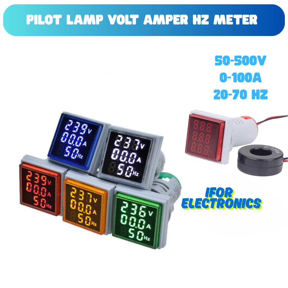 Jual PILOT LAMP DIGITAL VOLTMETER AMPERMETER HZ METER TYPE AD16-22VAH ...