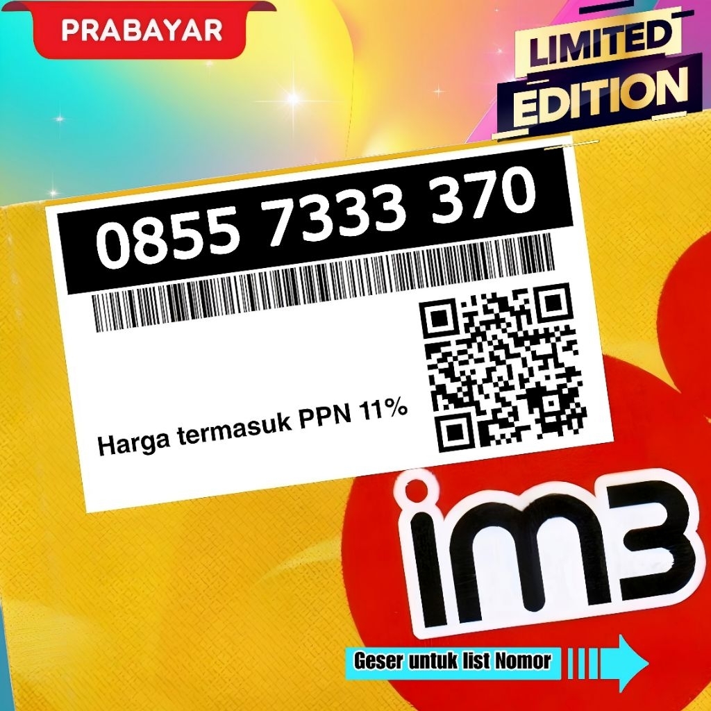 Jual Kartu Perdana IM3 Prabayar NOMOR CANTIK 12 digit HOKI | Shopee ...