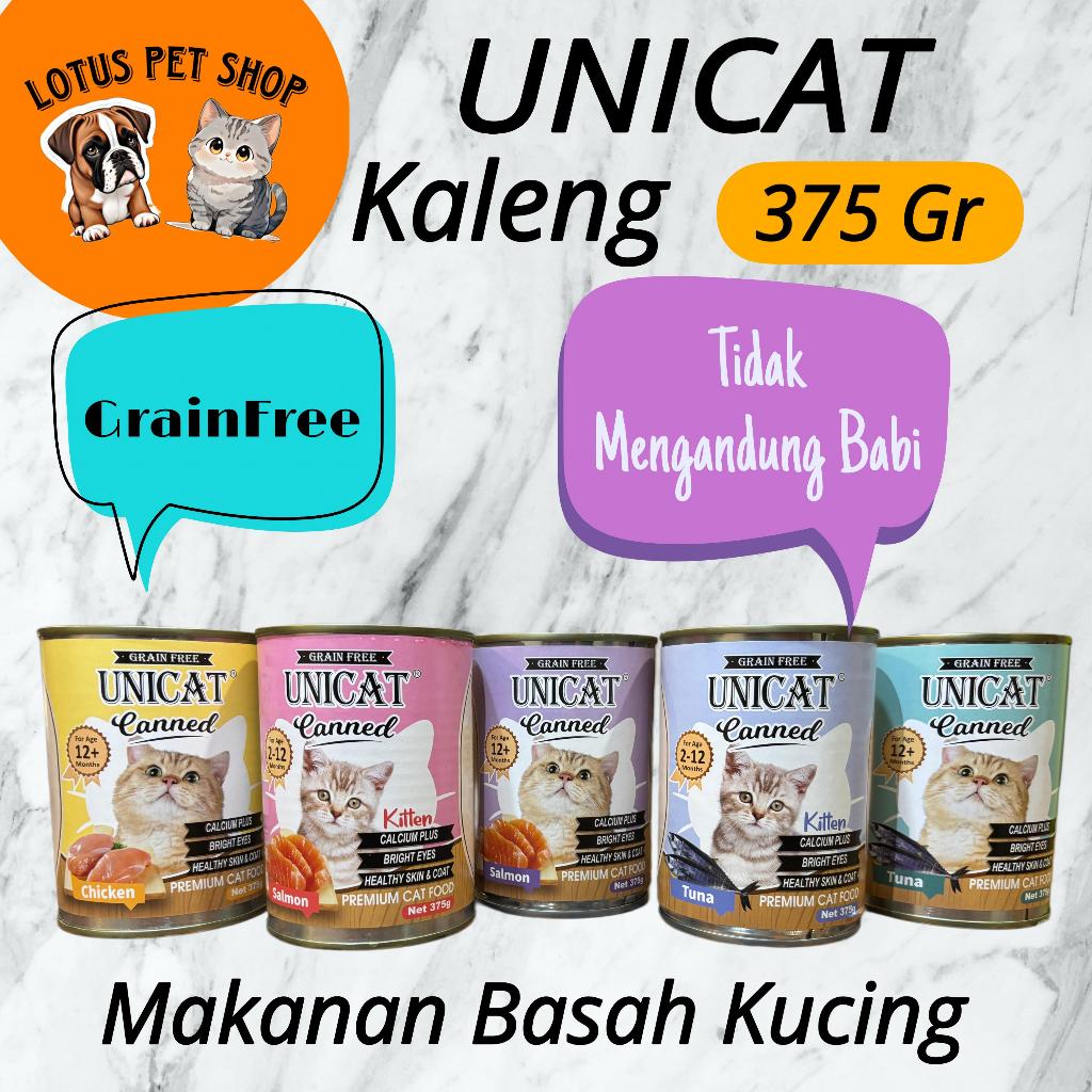 Jual Unicat Kaleng 375 gr Grainfree Makanan Kaleng Basah Kucing Wet ...