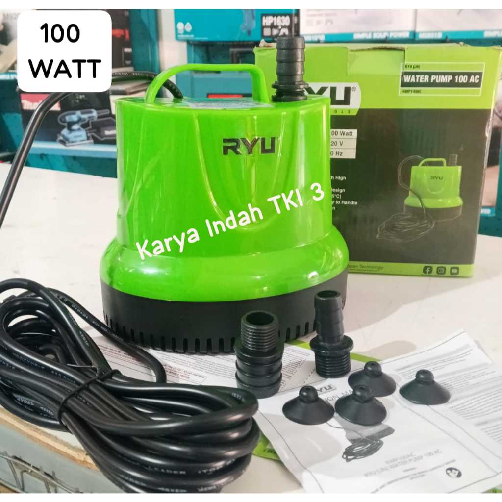 Jual Pompa Air Celup 3.5Meter Mesin RYU RWP 100 AC Water Pump Kolam ...