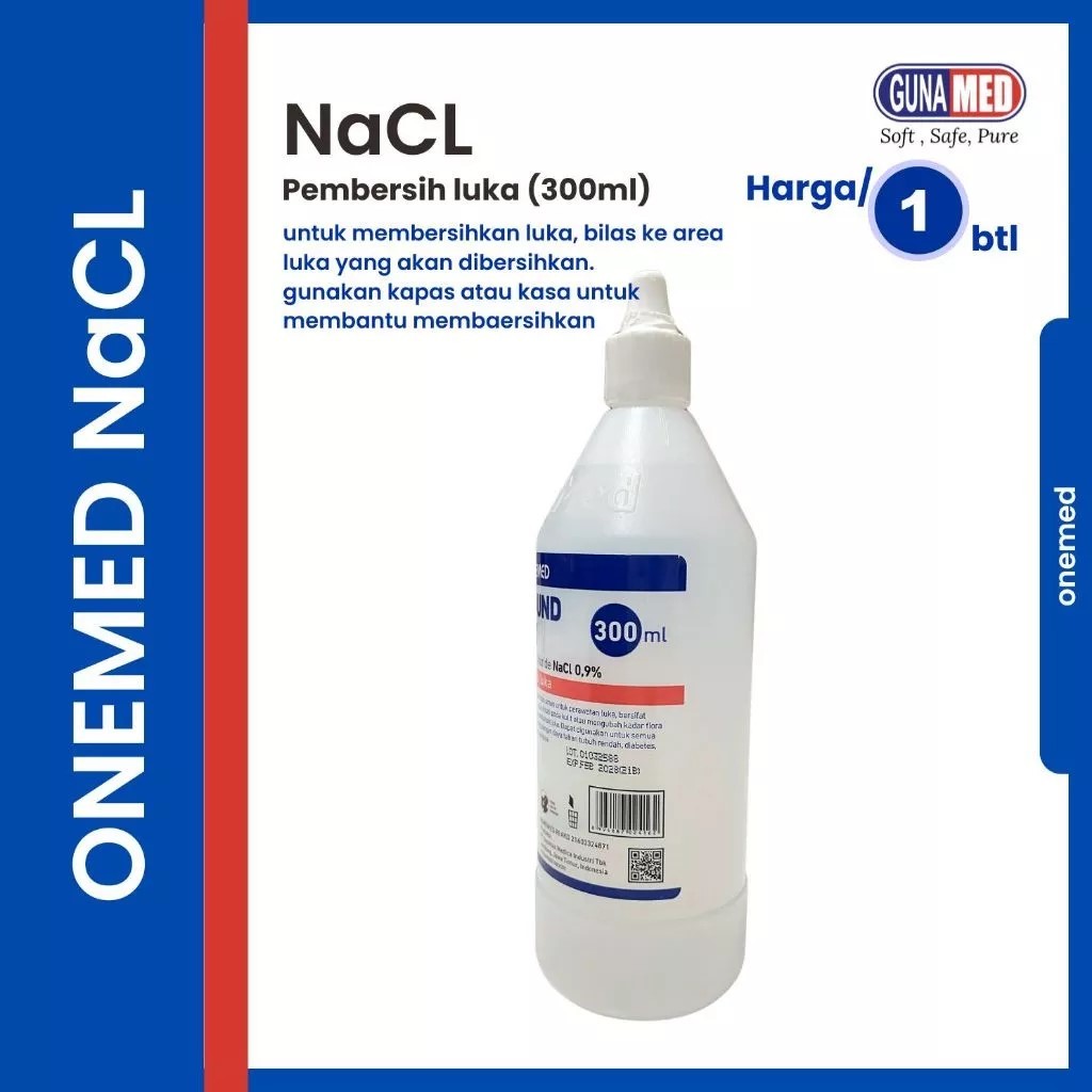 Jual Pembersih Luka NaCL 300ml Merk Onemed | Shopee Indonesia