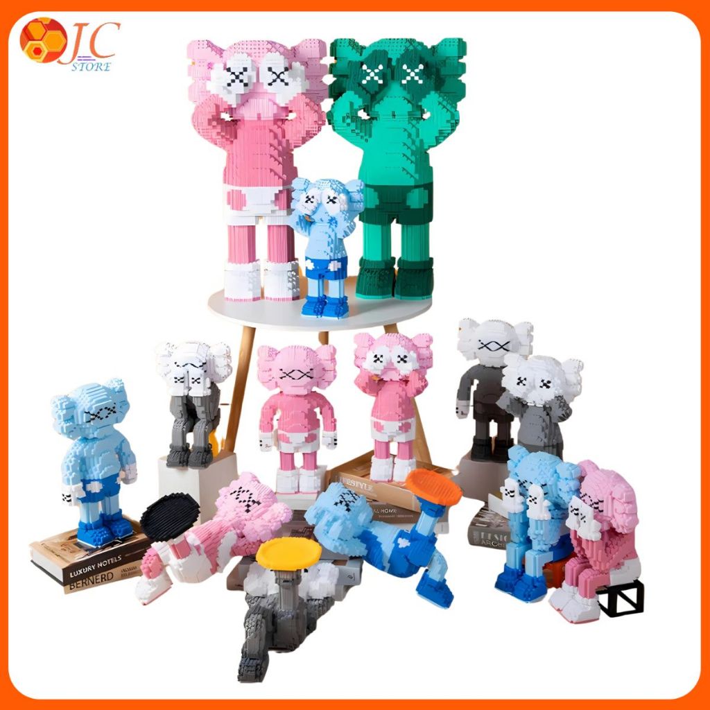 Jual JC Nano Block KAWS BEAR Mainan Anak Balok Susun Puzzle Bricks ...