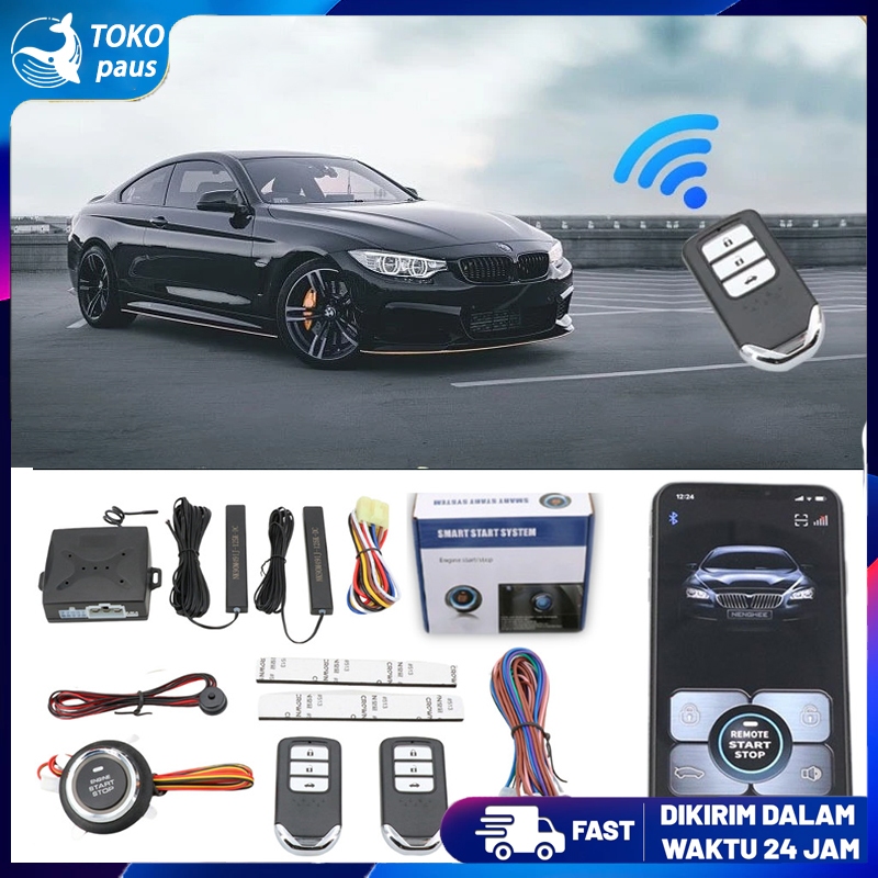 Jual 15 fungsi - mobil passive keyless entry push start engine autolock ...
