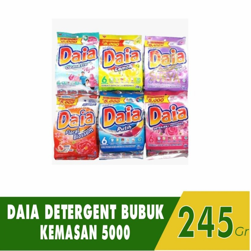 Jual Daia Detergent 245g Kemasan 5000 an | Shopee Indonesia