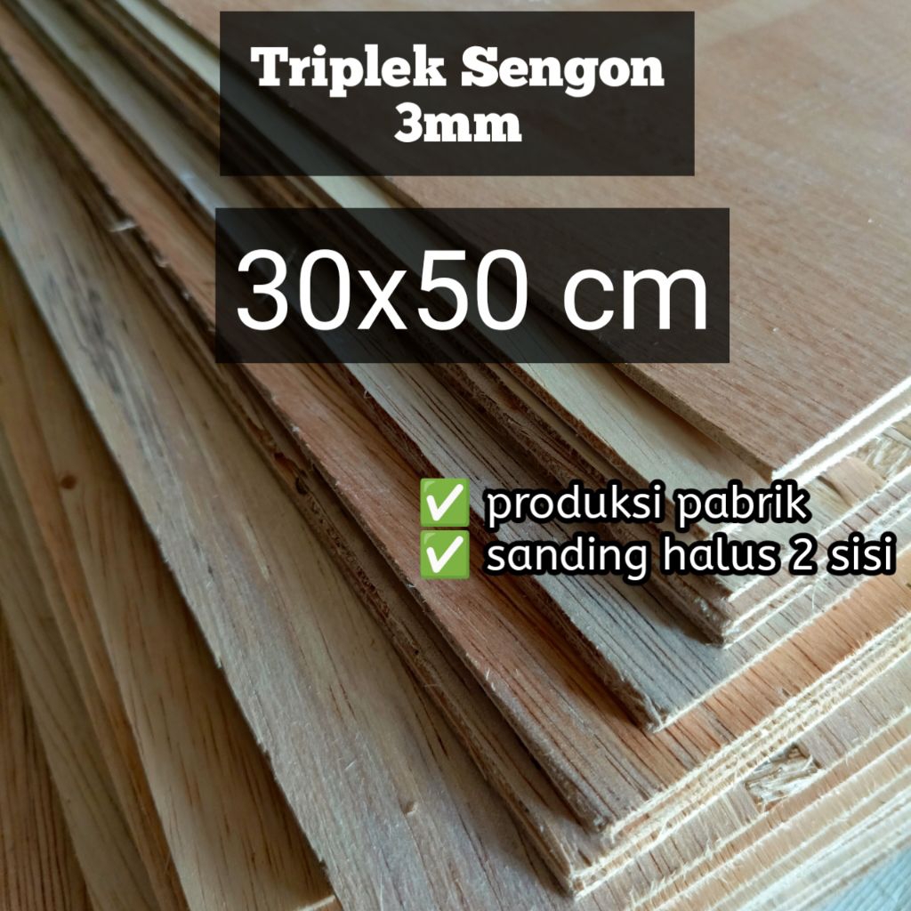Jual PAPAN KAYU TRIPLEK AMBALAN TATAKAN DEKOR PIGURA DLL TEBAL 3mm ...