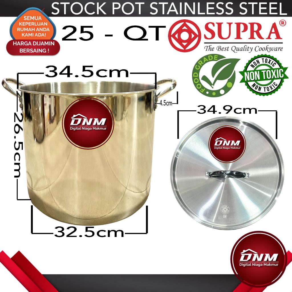 Jual Panci Supra Stock Pot 25 QT / Panci pot stainless steel | Shopee ...