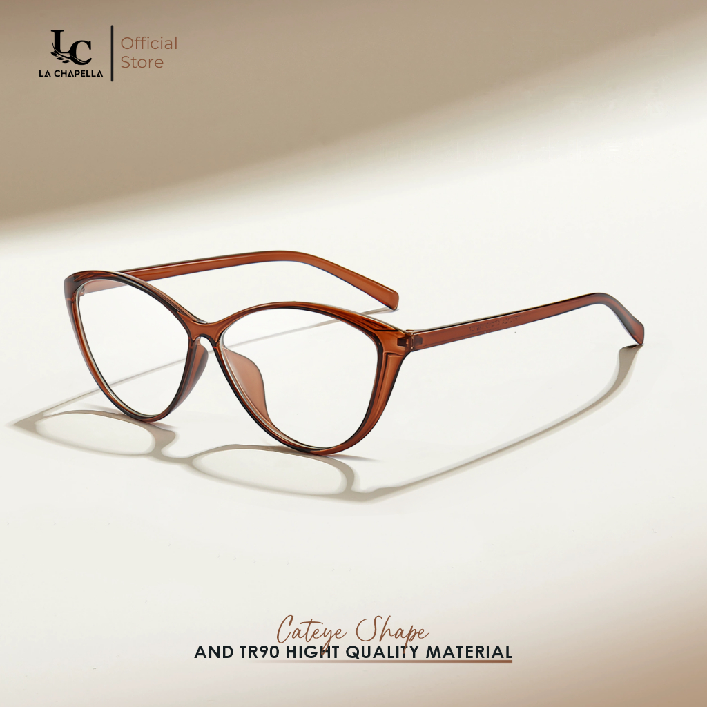 Jual La Chapella Kacamata Photocromic Cat Eye Anti Blueray Anti Radiasi Bluecromic TR90 Wanita ...