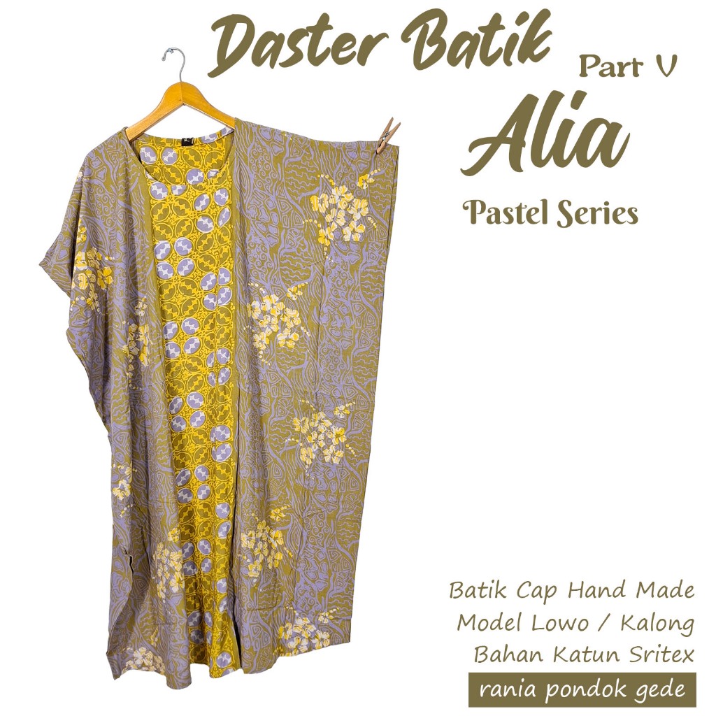 Jual Daster Batik Halus Premium Alia Lowo/Kalong Jumbo Murah Pastel ...