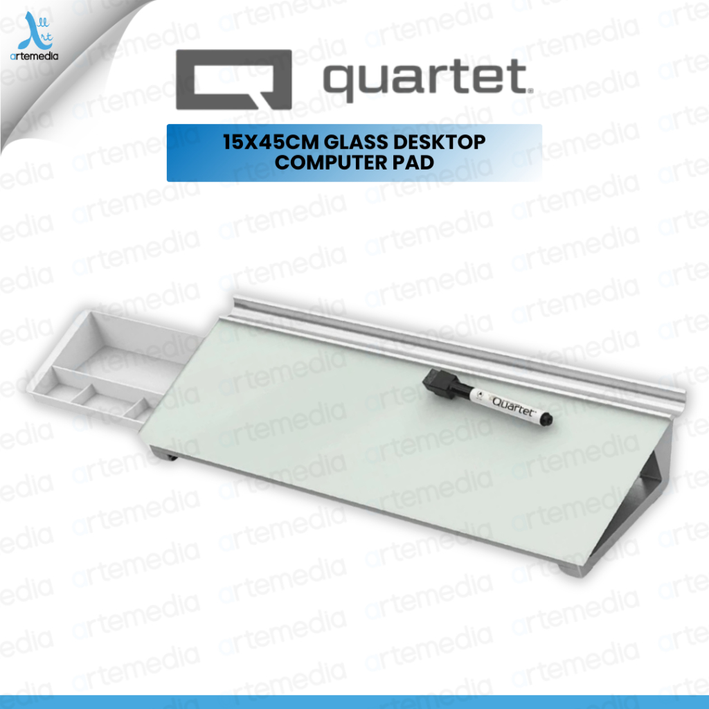 Jual Quartet Glass Desktop Computer Pad 15×45cm Dry-Erase Board with ...