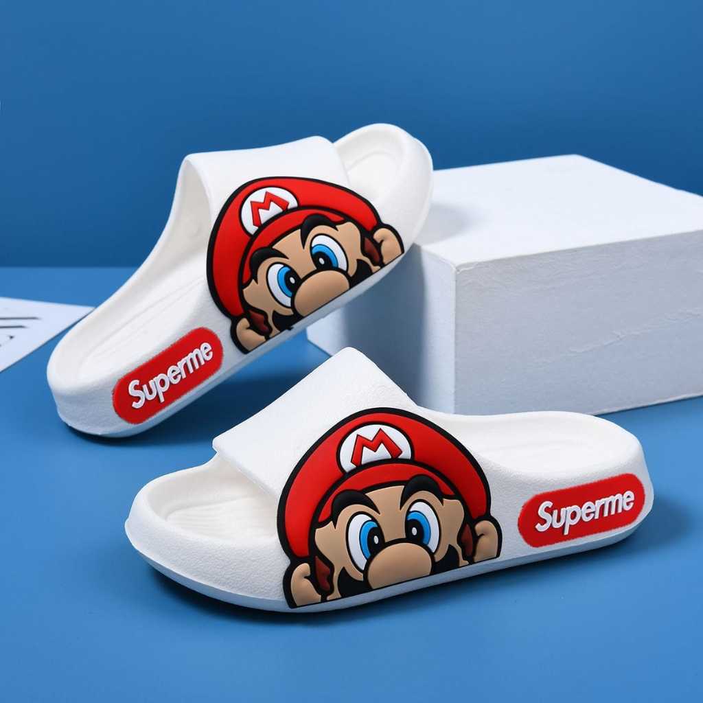Jual Cloos Sandal Slop Anak Laki-Laki Super Mario Keren Sandal Slip On ...