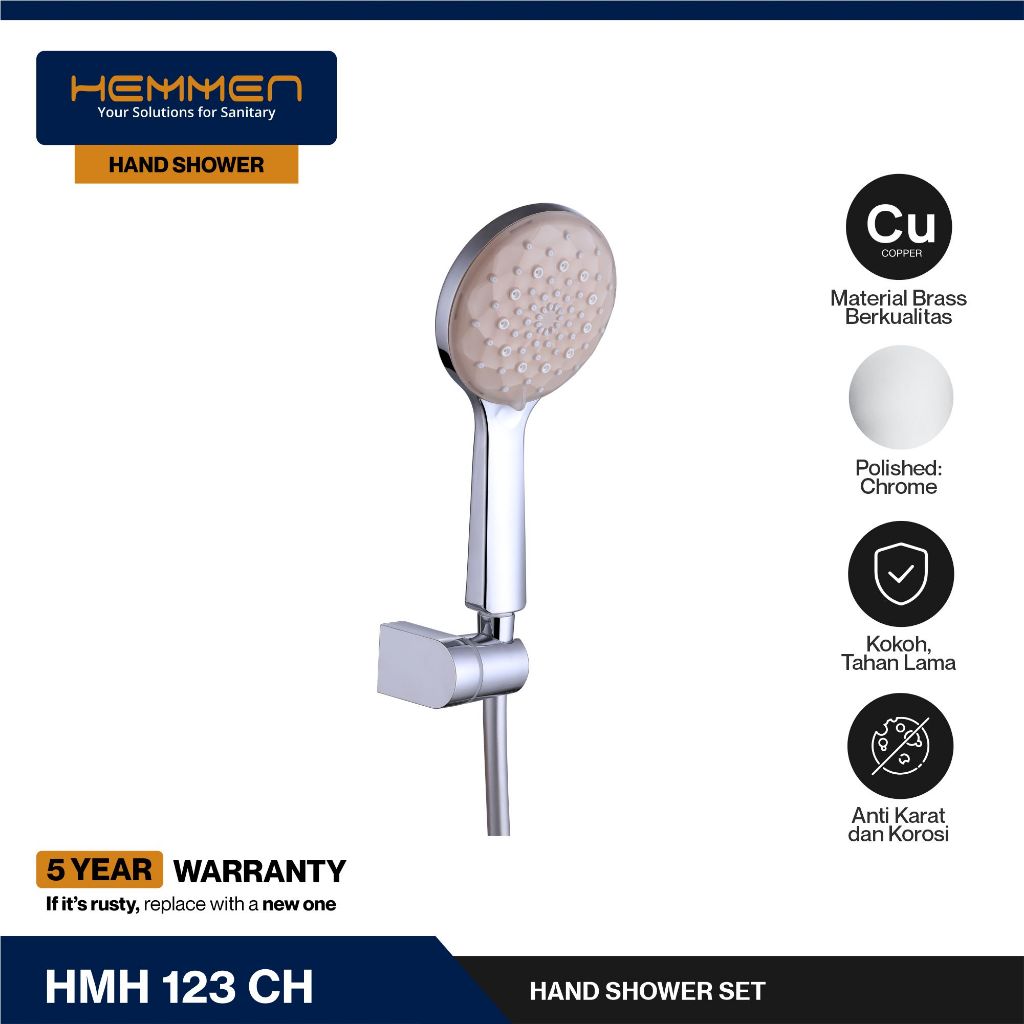Jual HEMMEN - HAND SHOWER SET SERIES - HMH 123 CH | Shopee Indonesia