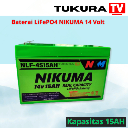Jual Baterai NIKUMA LiFePO4 14v 15Ah - Aki Nikuma Real Capacity ...
