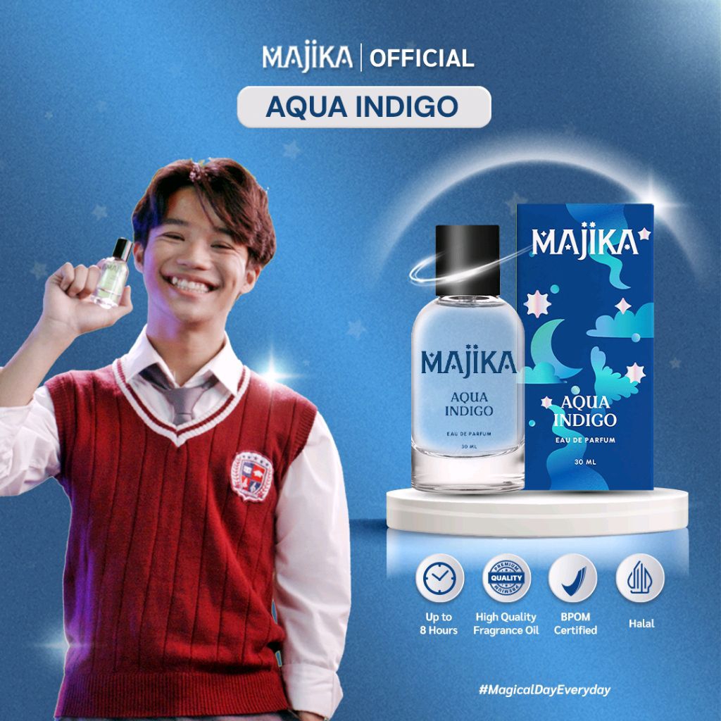 Jual MAJIKA Aqua Indigo Eau de Parfum 30 ML Parfum Pria Tahan Lama ...