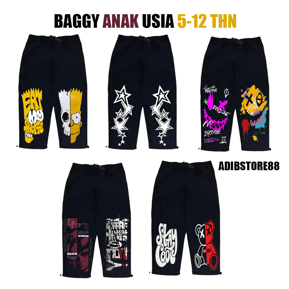 Jual Celana Panjang Sweatpants Anak Usia 5-12 Tahun Fleece 280 GSM Laki-laki & Perempuan Baggy ...