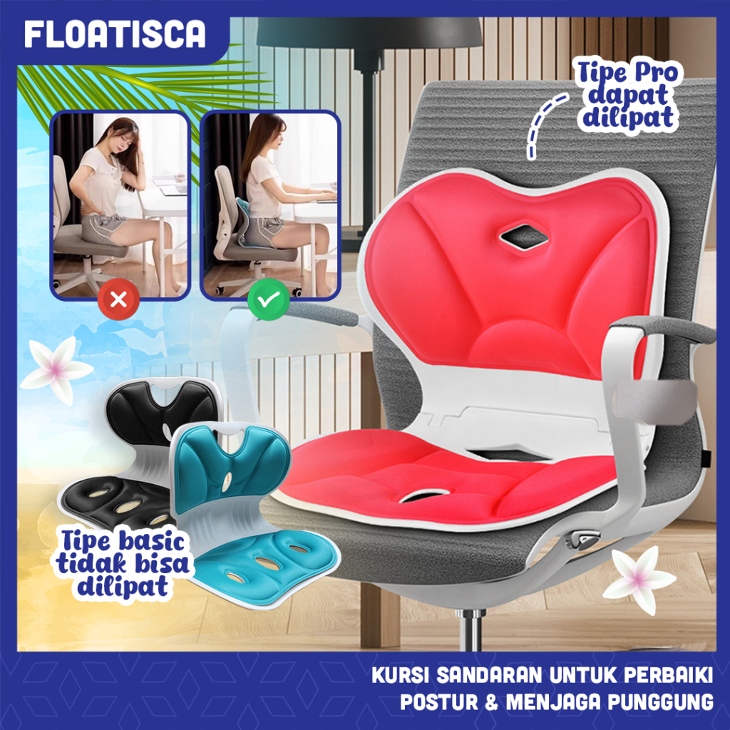 Jual Floatisca Kursi Duduk Sandaran Ergonomis Terapi Postur Tubuh ...
