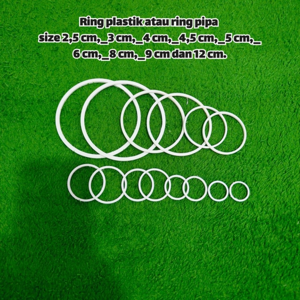 Jual Ring pipa plastik mini ring dream catcher ring key chain ukuran ...