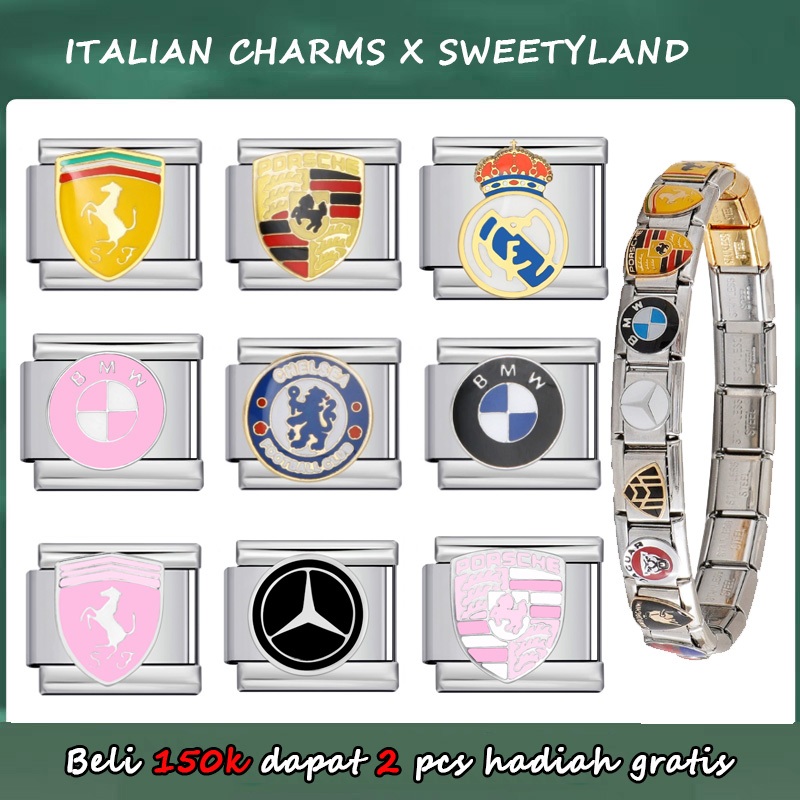 Jual Gelang Italian Charm f1 Pink / Italy Charm Gelang Aksesories ...