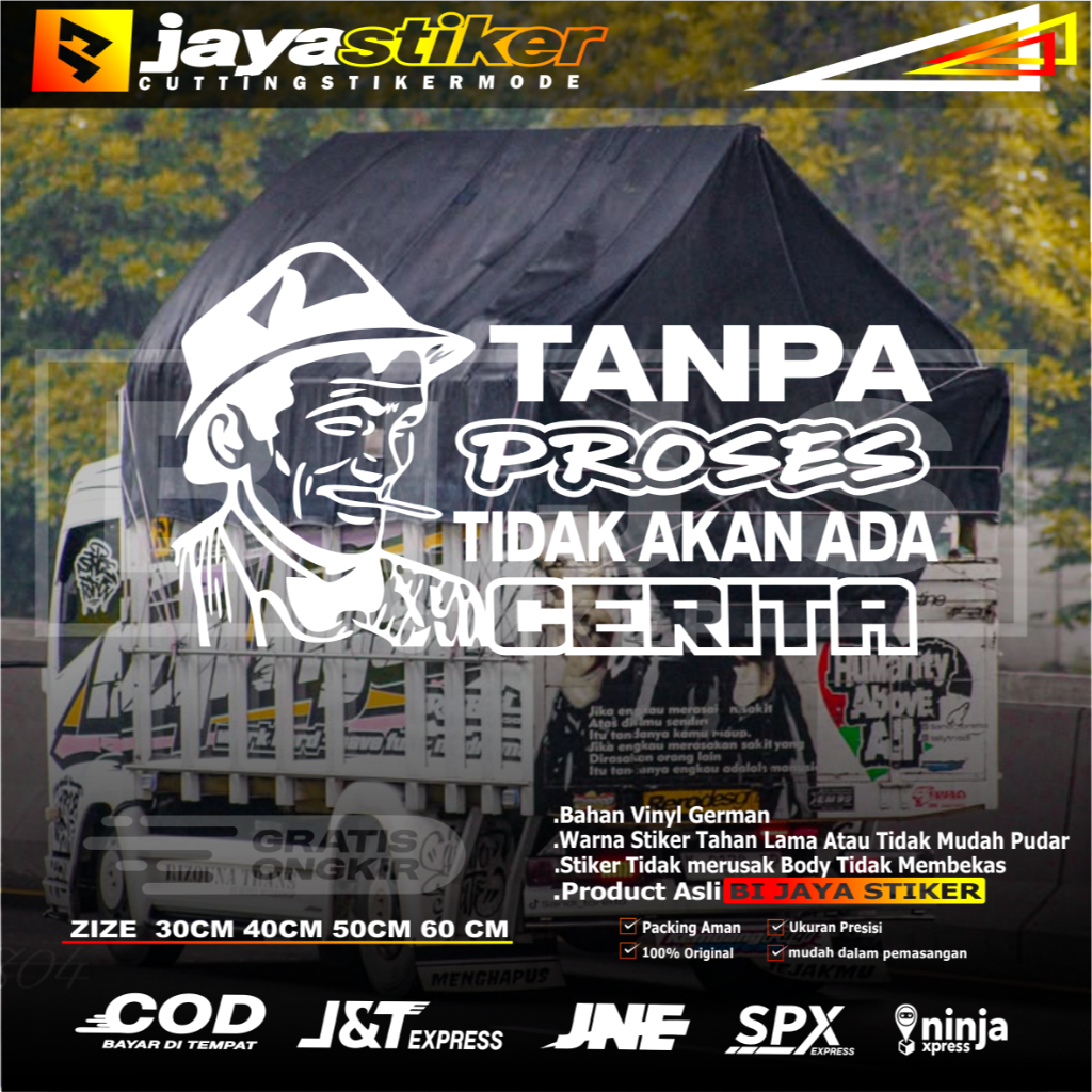 Jual Sticker Cutting Tulisan kata-kata TANPA PROSES Cocok untuk Variasi ...