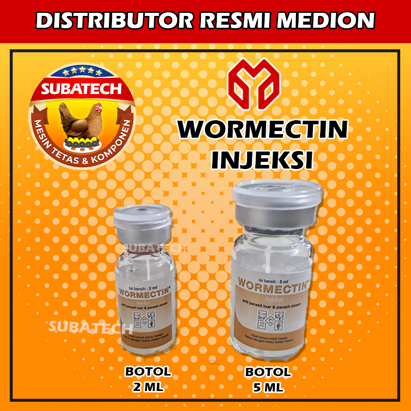 Jual Wormectin Injeksi 2 ml 5 ml Anti Parasit Luar dan Parasit Dalam ...