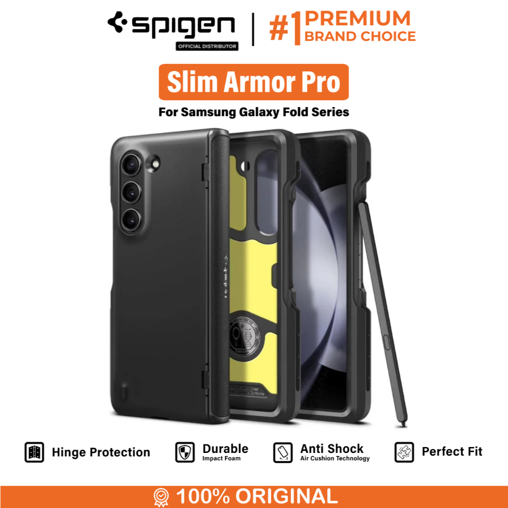 Jual Case Samsung Galaxy Z Fold 6 5 4 3 Spigen Slim Armor Pro Anti Shock Hinge Protection Cover ...