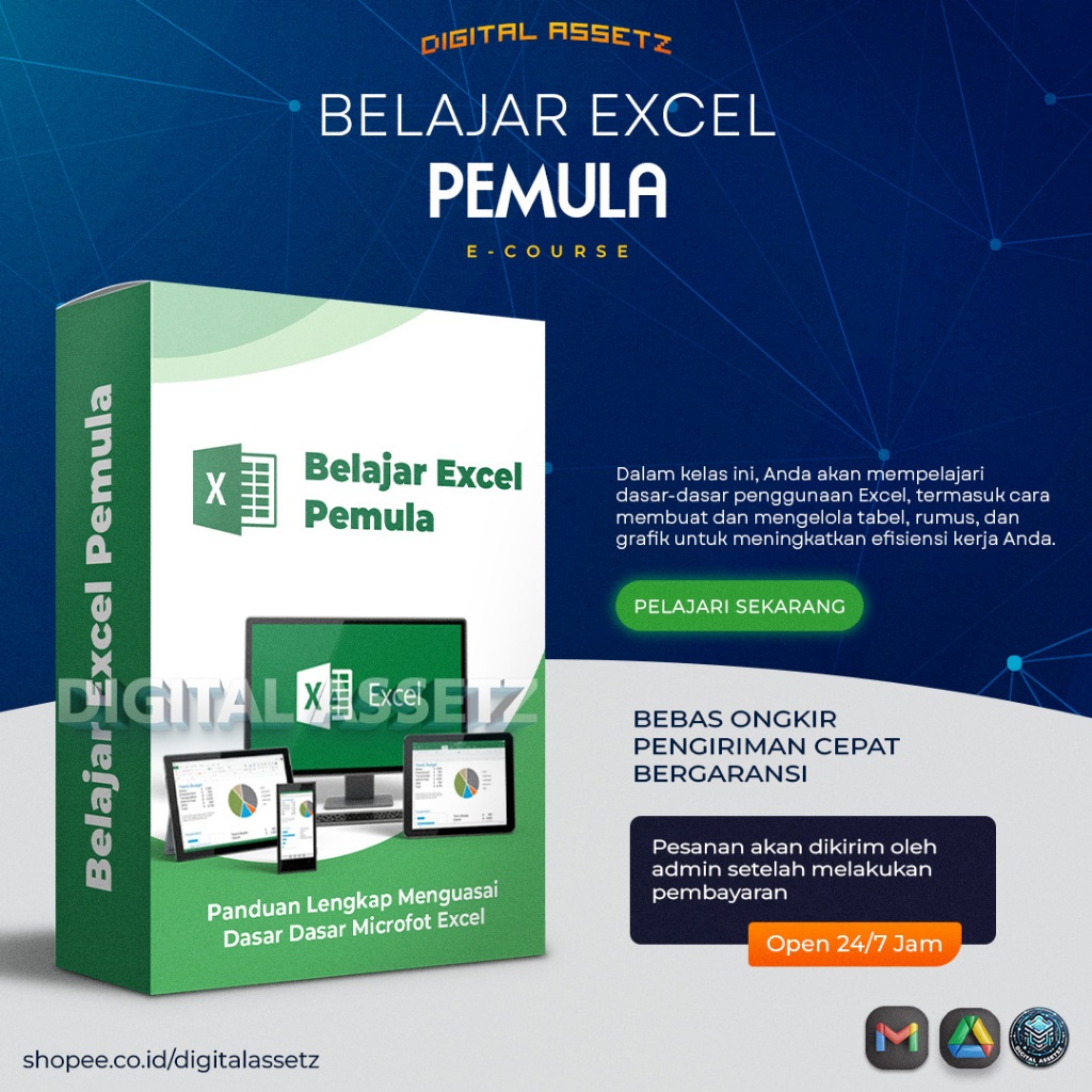 Jual BELAJAR EXCEL PEMULA - Panduan Lengkap Menguasai Dasar Dasar Microsoft Excel | Shopee Indonesia