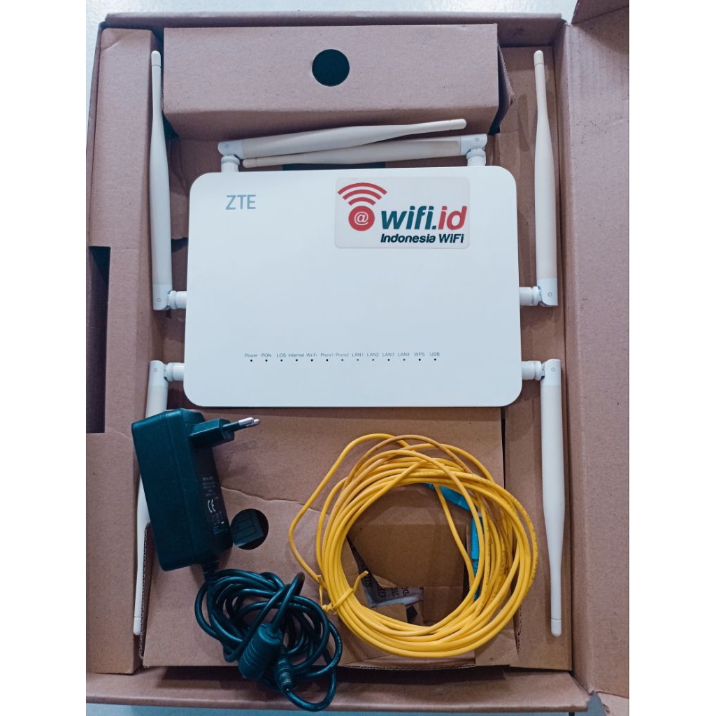 Jual ZTE F670 Premium Dualband Port biru Antena 6 | Shopee Indonesia