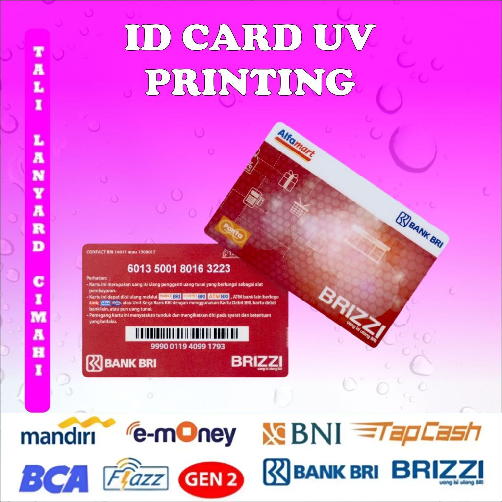 Jual CETAK KARTU ID CARD UV PRINTING CUSTOM ,DESAIN TIMBUL,AWET SEUMUR ...