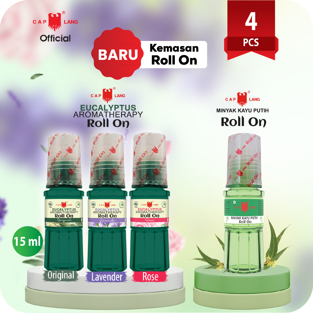 Jual Cap Lang 3 pcs MEA Roll On 15ml ( 1 pcs Original - 1 pcs Lavender - 1 pcs Rose ) & 1 pcs ...