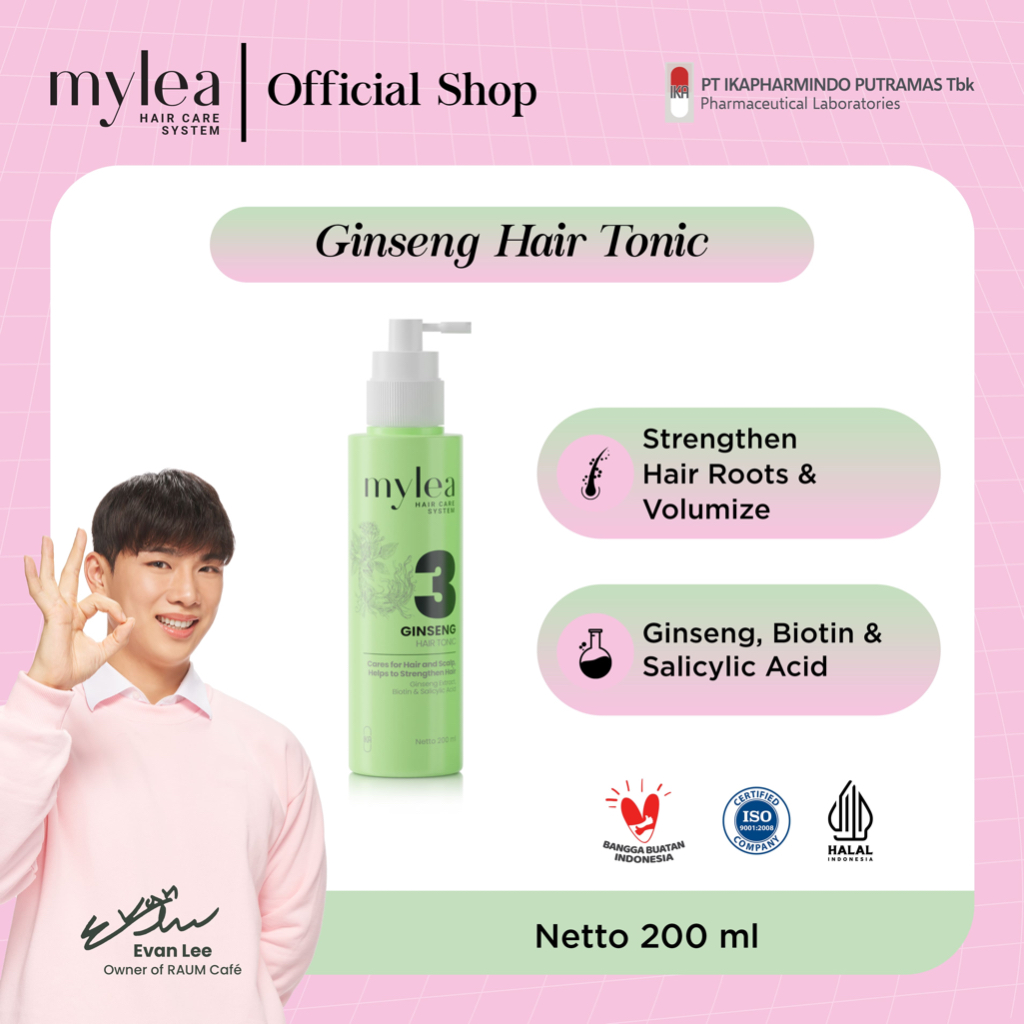 Jual Mylea Ginseng Hair Tonic 200ml for Normal Hair & Stronger Root ...