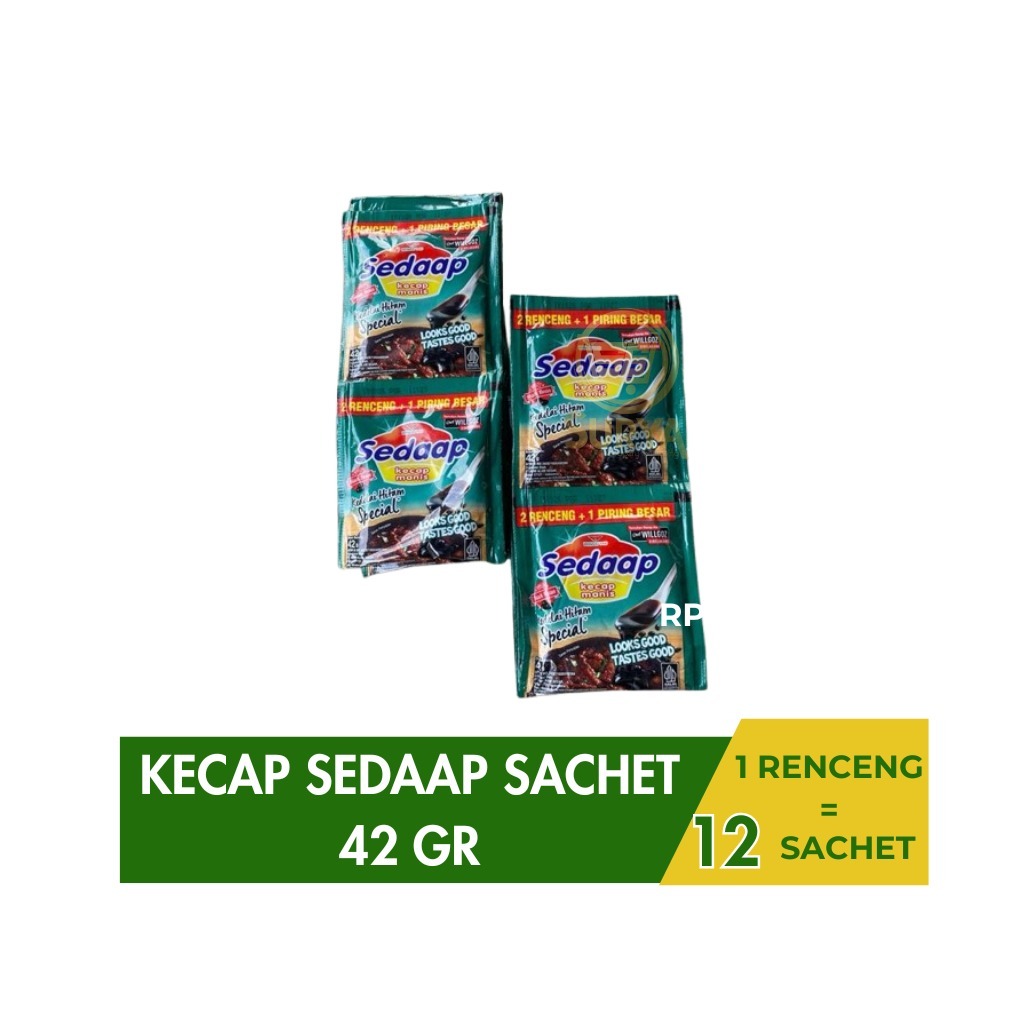 Jual Kecap Sedaap Manis Sachet 42gr Rentengan - Isi 12 sachet | Shopee ...