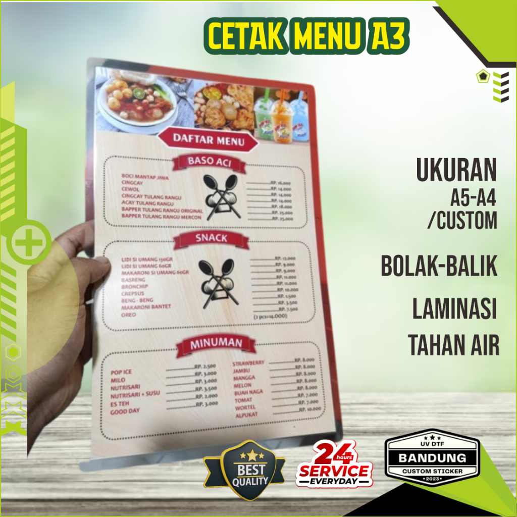 Jual CETAK MENU | Buku Menu | Katalog | Menu Makanan, Menu Minuman ...