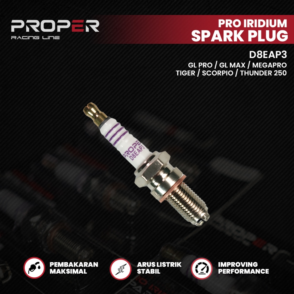 Jual PROPER RACING LINE PRO IRIDIUM SPRAK PLUG BUSI GL PRO GL MAX MEGAPRO TIGER SCORPIOTHUNSER ...