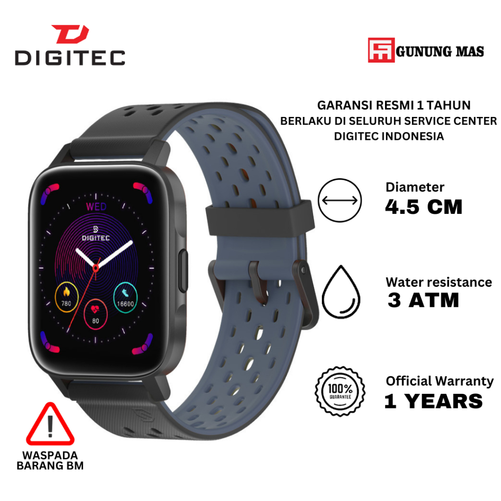 Jual Digitec Smartwatch Pria DG-SW-LANOS-BGY original 100% | Shopee ...