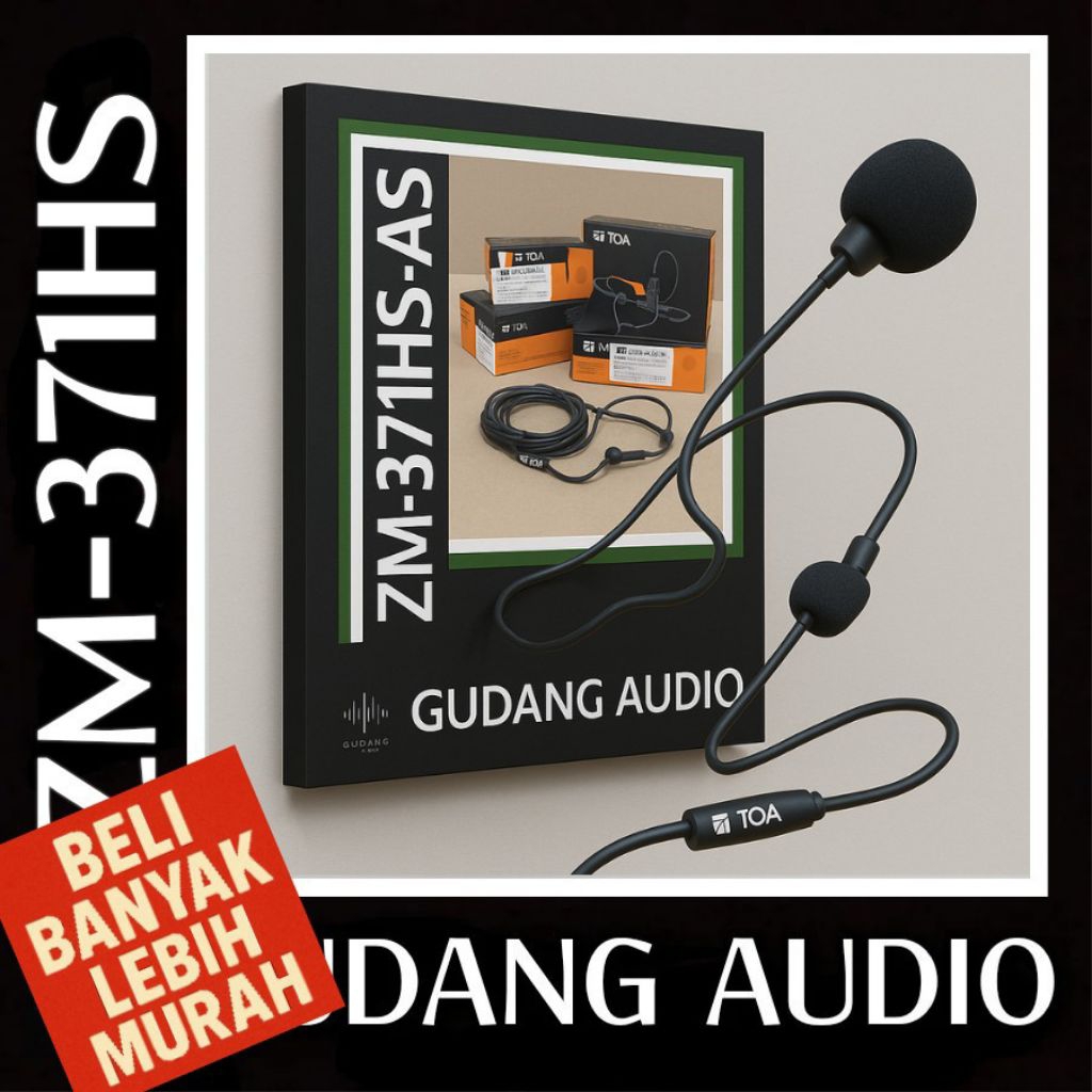 Jual MICROPHONE HEADSET TOA MIC TOA ZM-371HS ZM 371 MIKROFON IMAM ...