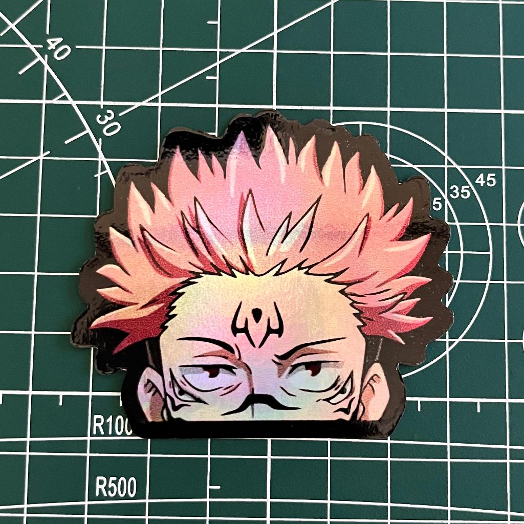 Jual Stiker anime Hologram Sukuna || Stiker sukuna gojo jjk | Shopee ...
