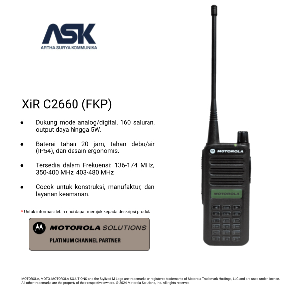 Jual Motorola Solutions MOTOTRBO™ XiR C2660 | Shopee Indonesia