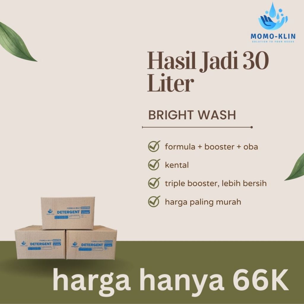 Jual Bright Wash Extra Paket Bahan Detergent Color Guard plus booster ...