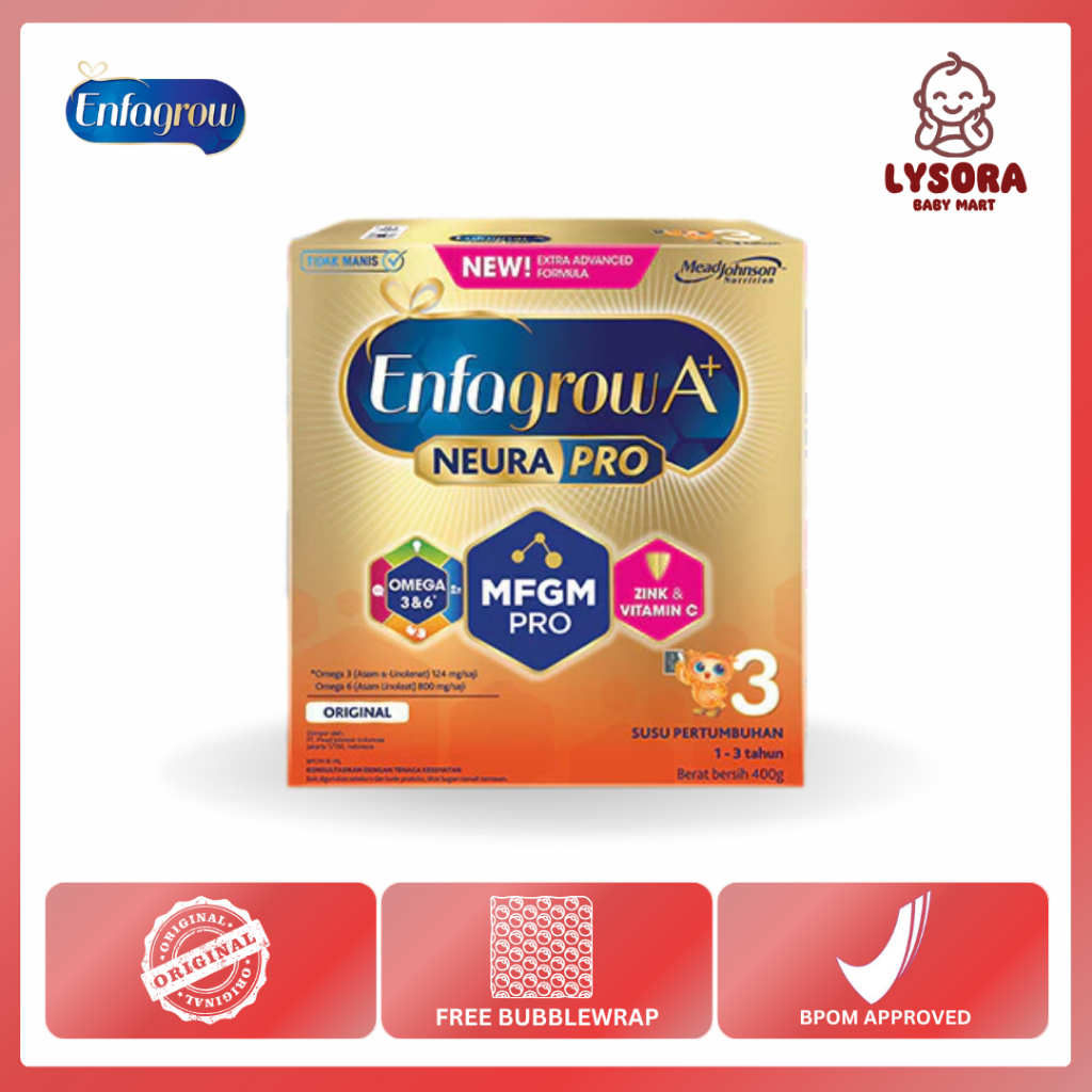 Jual Enfagrow A+ 3 Susu Formula Anak 1-3 Tahun Vanilla Madu 400 gr ...