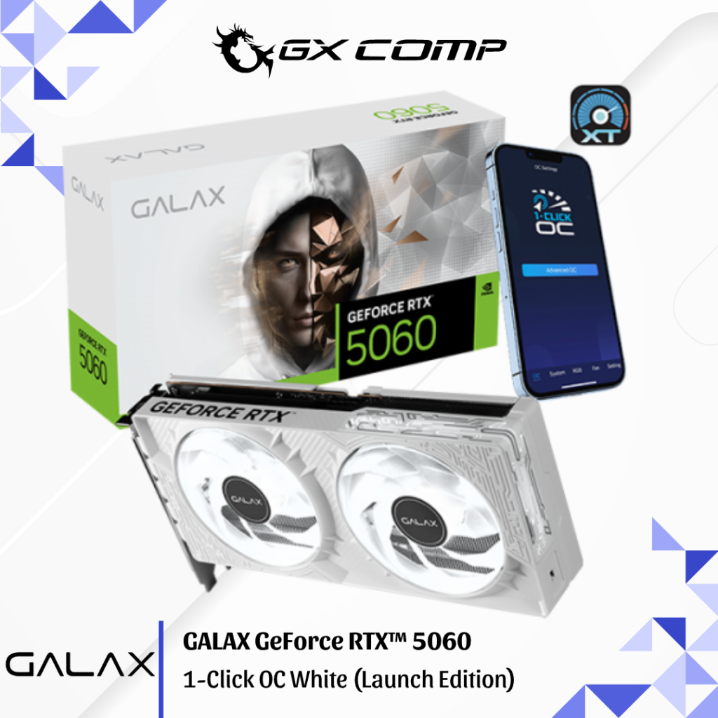 Jual GALAX GeForce RTX 5060 1-Click 8GB OC White Launch Edition ...