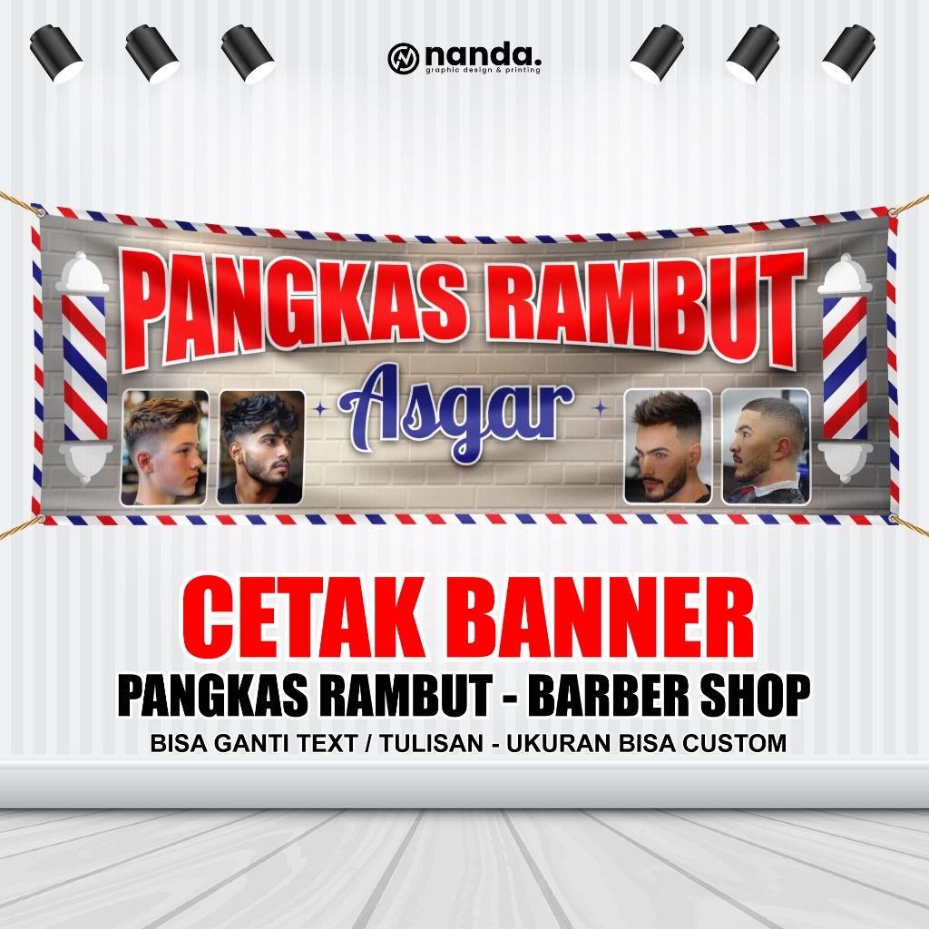 Jual BANNER SPANDUK PANGKAS RAMBUT | 300 X 100 CM | Shopee Indonesia