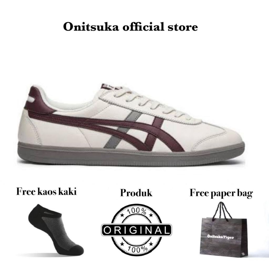 Jual Sepatu 0nitsuka Tiger mexico 66 ORIGINAL Tokuten Cream Maroon Grey ...