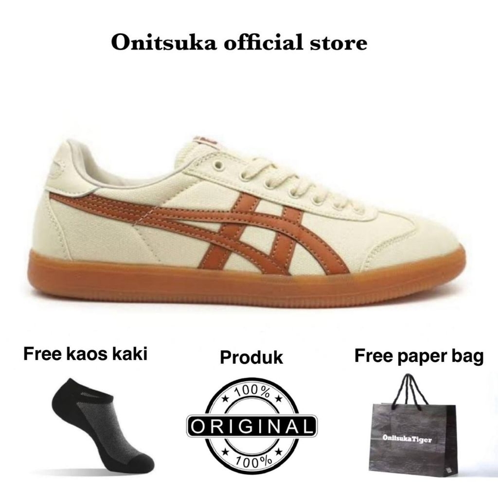 Jual sepatu onitsuka tiger mexico 66 ORIGINAL tokuten cream brown ...