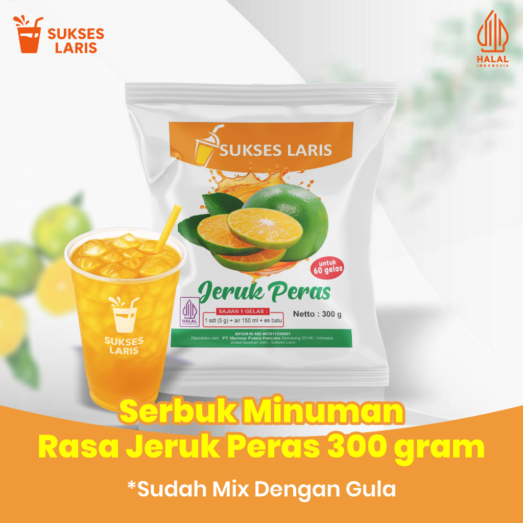 Jual BUBUK MINUMAN INSTAN | POWDER RASA JERUK PERAS | SERBUK BUAH JERUK ...