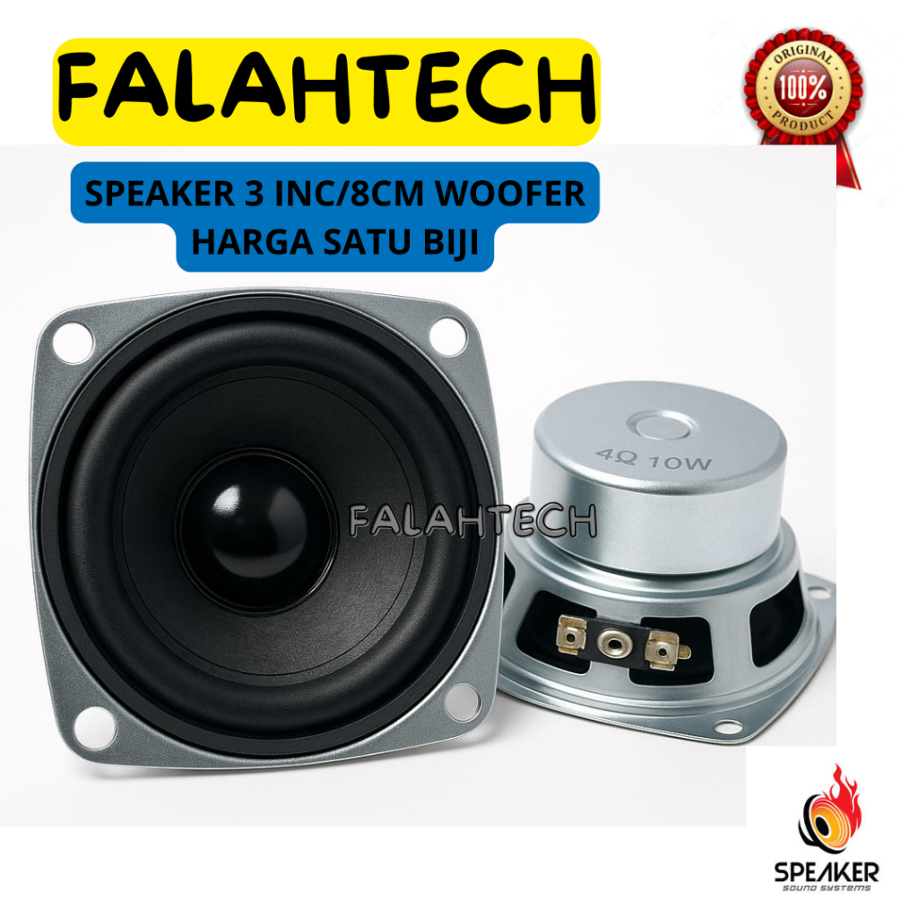 Jual SPEAKER 3 INC 8 CM 4 OHM 10W SILVER TUTUP | Shopee Indonesia