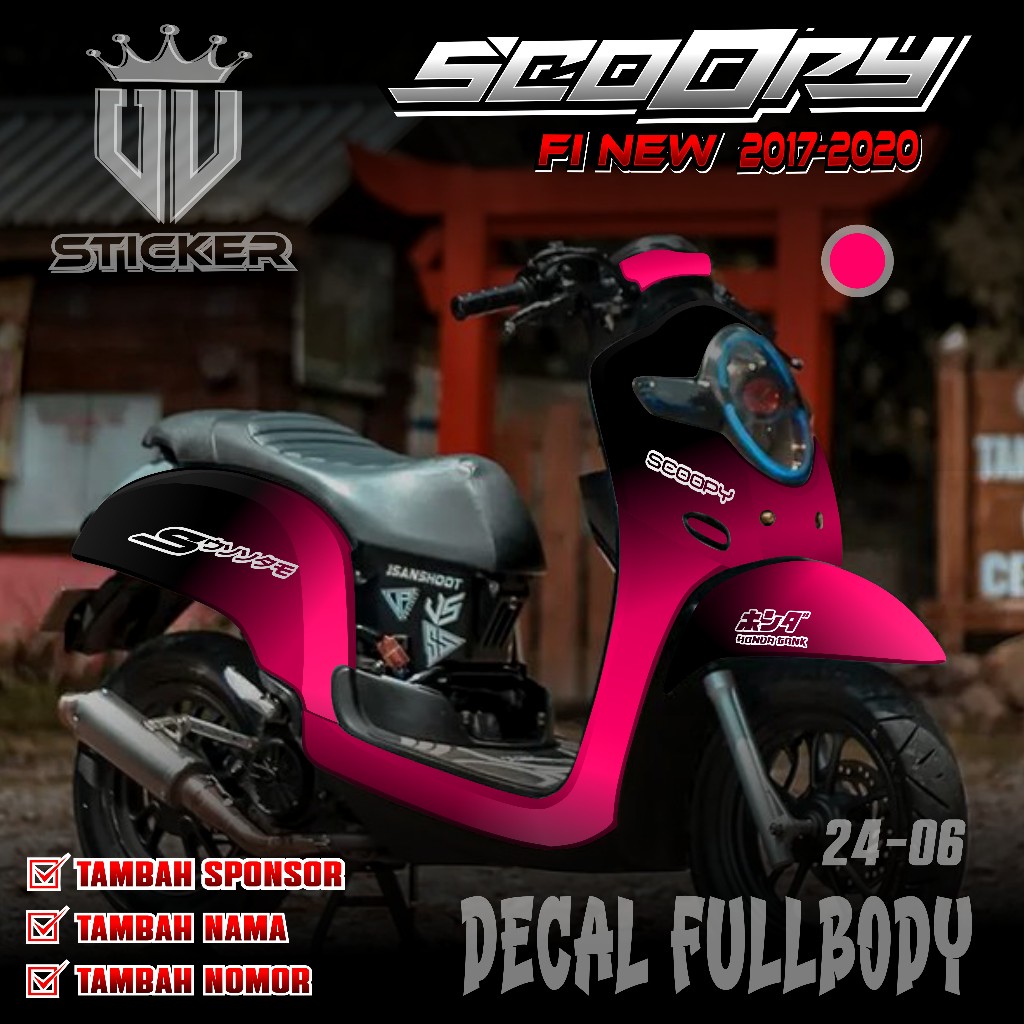 Jual Stiker Decal Full Body Honda Scoopy Fi New 2017 2018 2019 2020 ...