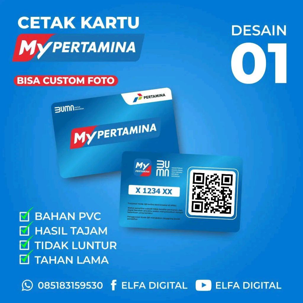 Jual id card costom /kartu barcode /my Pertamina | Shopee Indonesia