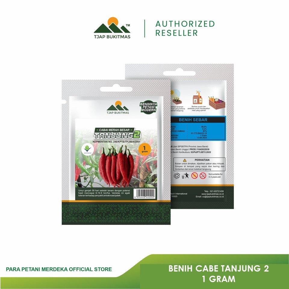 Jual Benih Cabe Tanjung / Cabai Merah Besar 1 Gram (-+120 butir ...