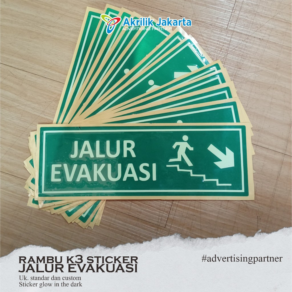 Jual Sticker Jalur Evakuasi Glow in the Dark – Ukuran 30 cm x 10 cm ...