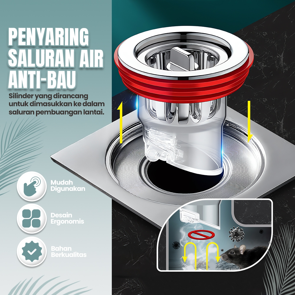 Jual Saringan Air Kamar Mandi Silikon Anti Bau/Floor Drain Core ...