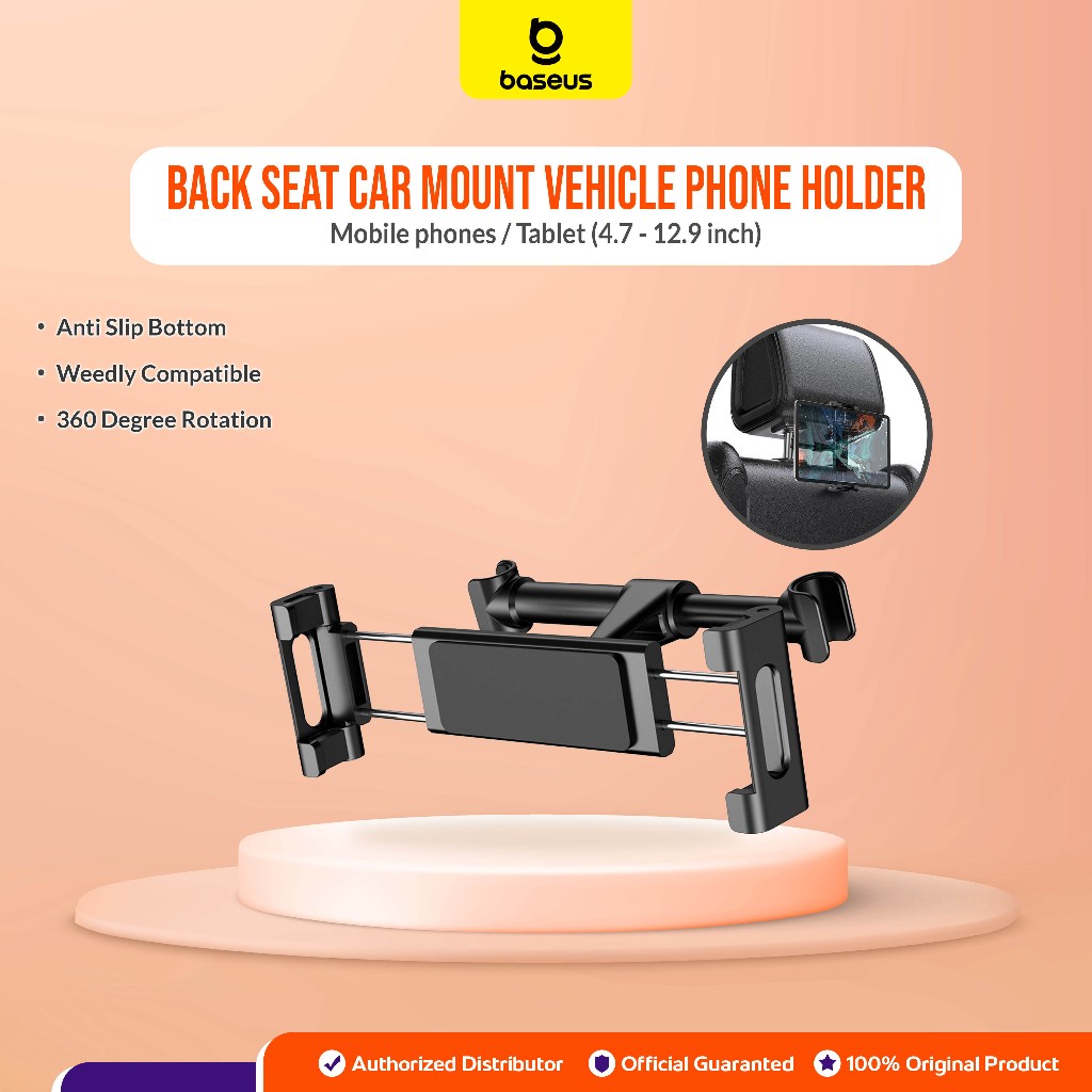 Jual BASEUS ORIGINAL Back Seat Phone Holder Car Mount Vehicle Bracket ...